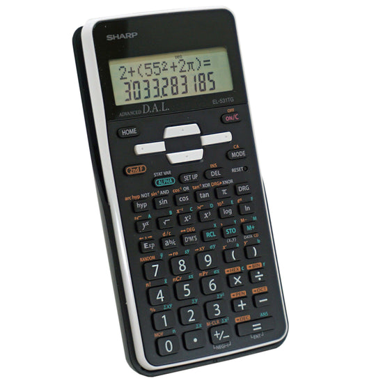 Scientific Calculator with 2 Line Display (EL-531TGBBW) – sharpcalculators