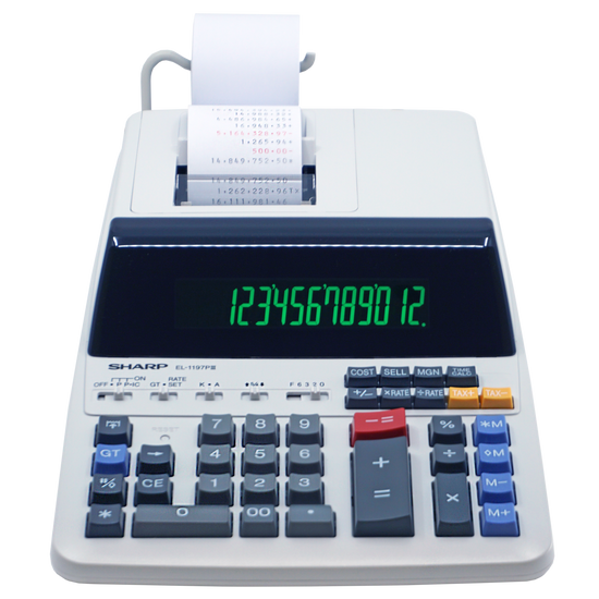 12 Digit Commercial Printing Calculator (EL-1197PIII) – sharpcalculators