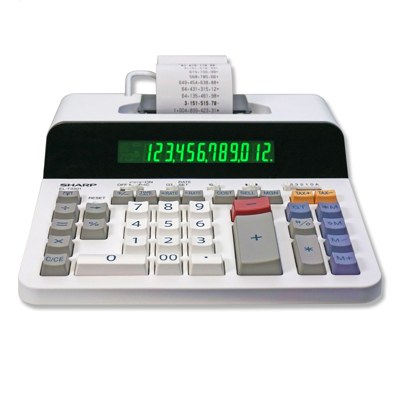 12 Digit Thermal Printing Calculator with 10 Digit Large Print (EL-T33 ...